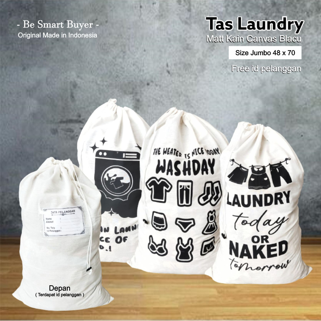 Jual Tas Laundry Kain / Tas Laundry Jumbo / Tas Laundry Tebal / Tas ...