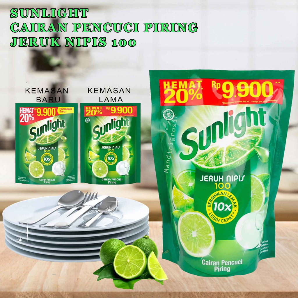 Jual Cairan pencuci Piring *Sunlight * Jeruk Nipis 100 * 420 ml | Shopee Indonesia