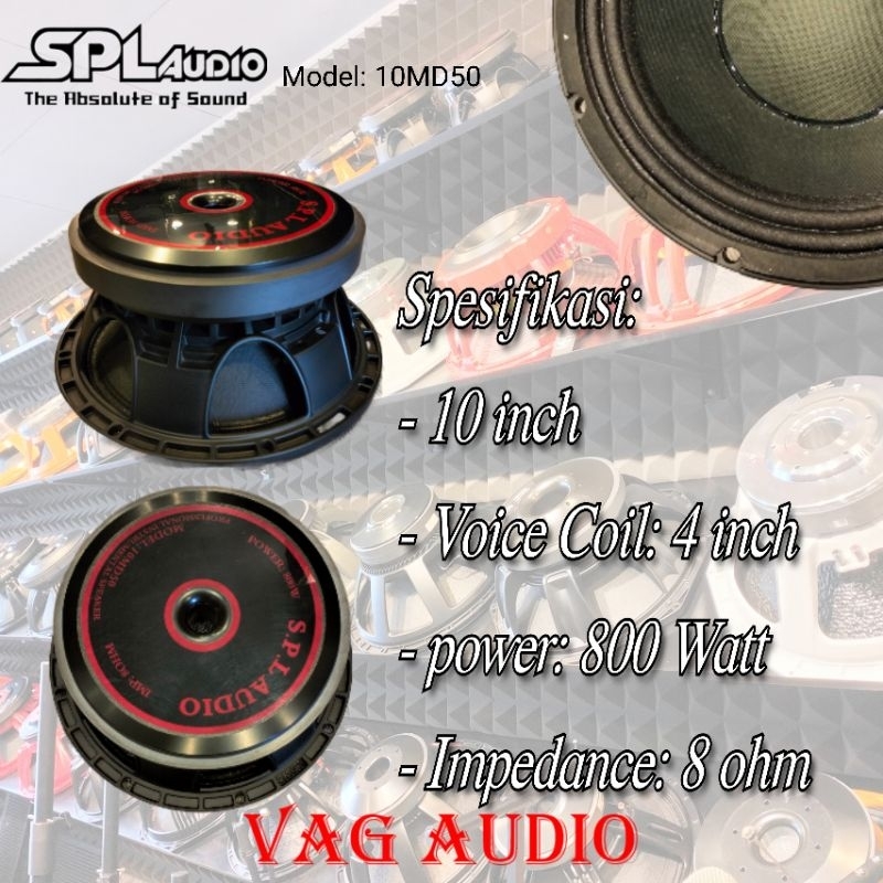 Jual SPEAKER COMPONENT SPL AUDIO 10MD50 | Shopee Indonesia