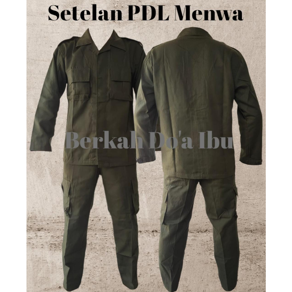 Jual SERAGAM PDL MENWA RESIMEN MAHASISWA HIJAU DRILL LAPANGAN TACTICAL ...