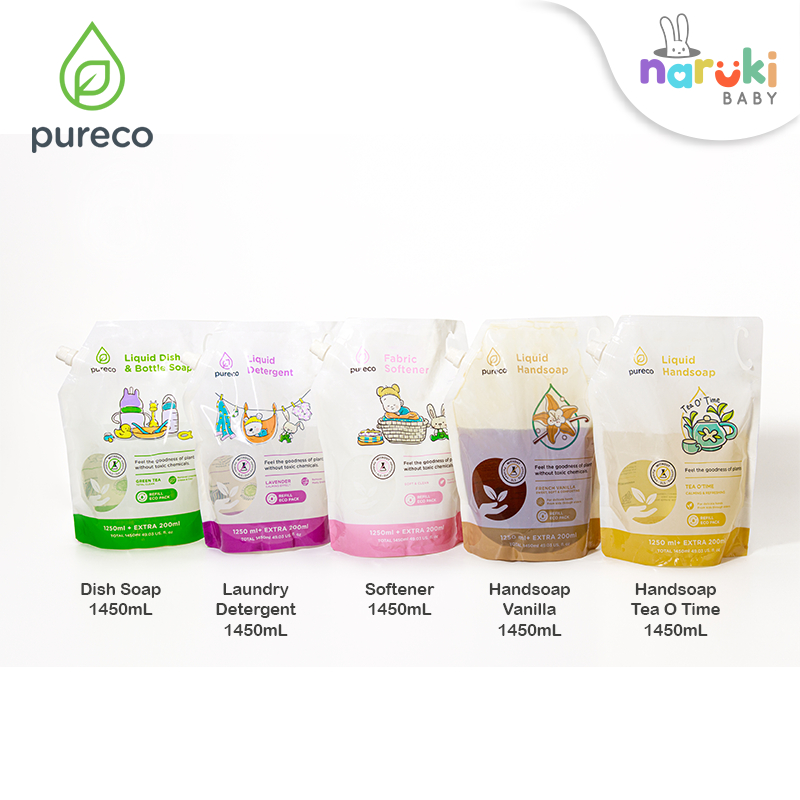Jual Pureco Laundry Detergent Pureco Fabric Softener Pureco Dish Bottle Soap Handsoap Refill Eco ...
