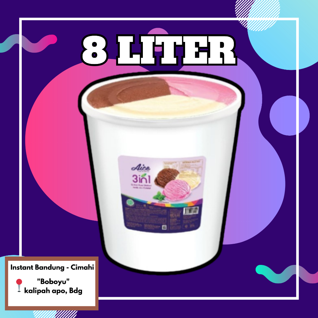 Jual Es Krim Ember Aice 8 Liter / 5 Liter Ice Cream Aice Es krim Ember / Galon Bisa Instant Best ...
