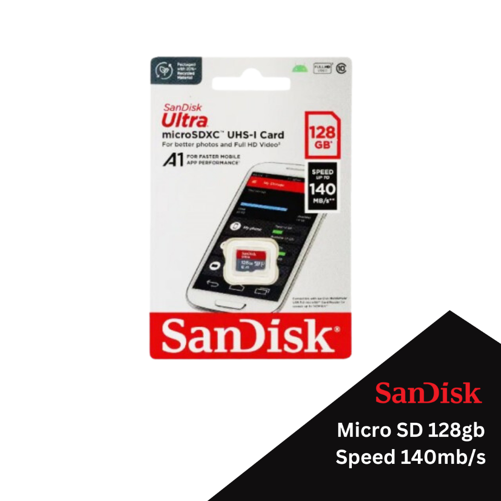 Jual Microsd Sandisk A1 - 128GB (CL10 UHS - Speed 140mb/s) | Shopee ...