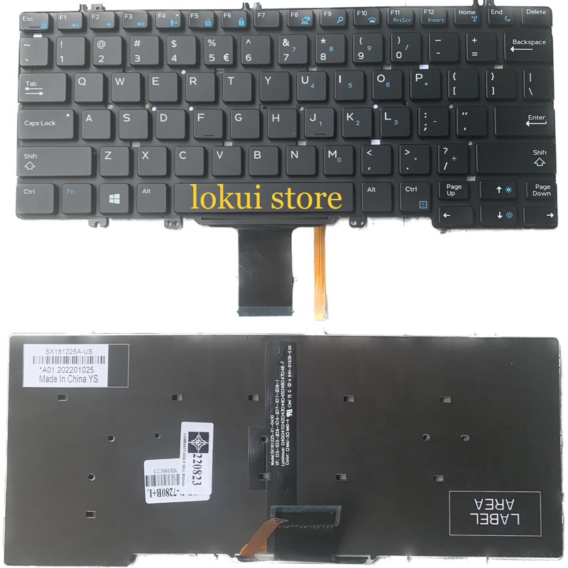 Jual Keyboard Dell Latitude 7280 7289 7290 7390 5280 5288 5289 5290 ...