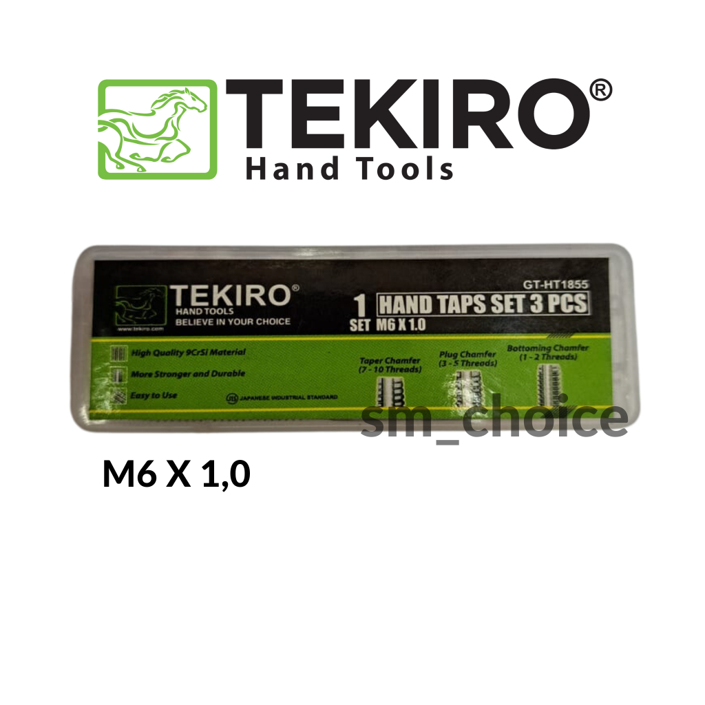 Jual HAND TAP TEKIRO HAND TAPS M6X1.0 SET 3PCS ALAT PEMBUAT DRAT TEKIRO HANDS TAP | Shopee Indonesia