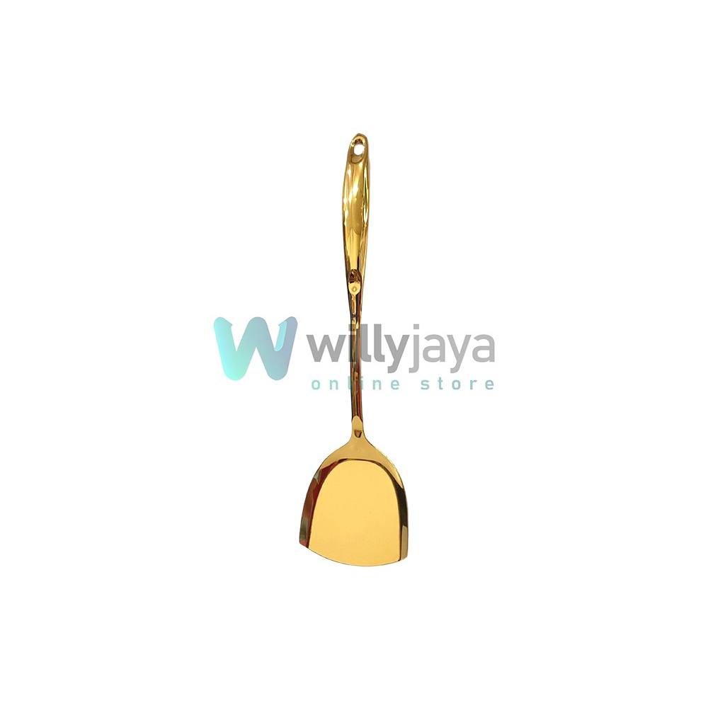 Jual Sendok Goreng Steel Warna Gold / Sodet Sutil Polos & Lubang Model ...