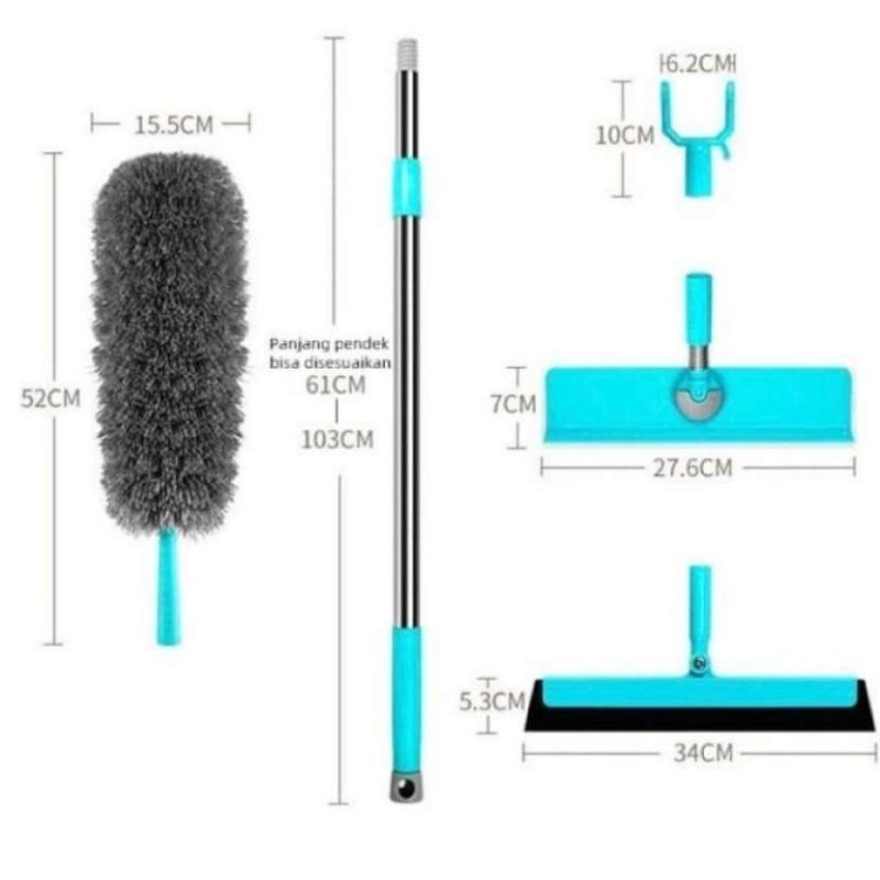 Jual ALAT PEMBERSIH 4in1 WINDOW CLEANER BLUE HA6134 | Shopee Indonesia