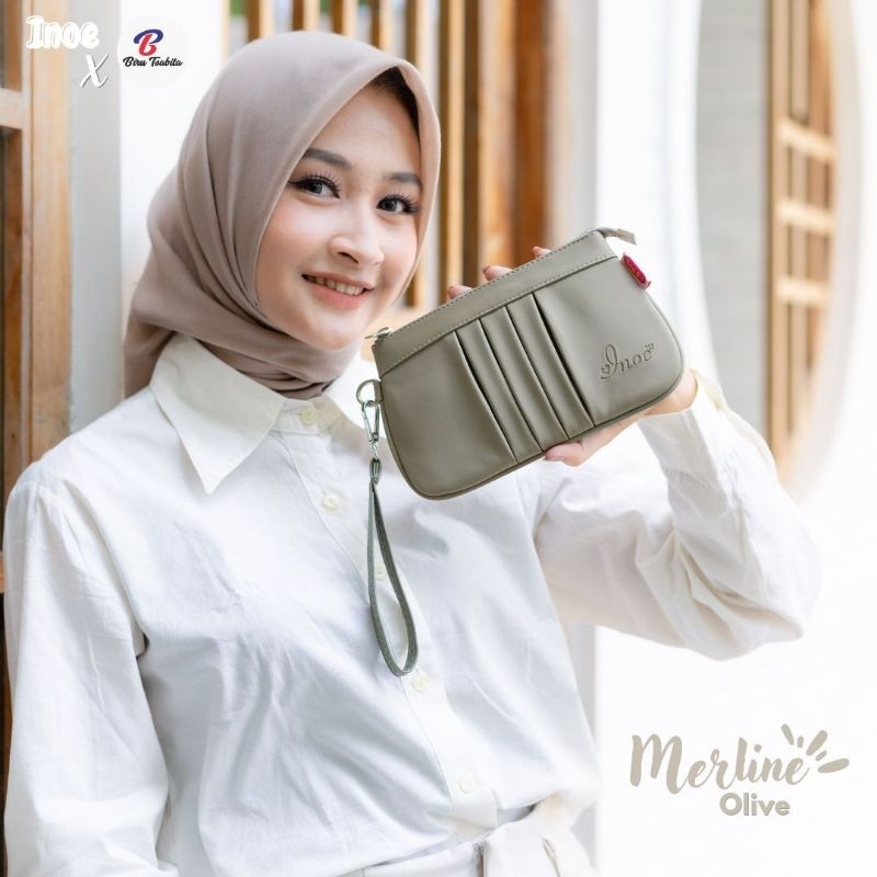 Jual pouch MERLINE by INOE Dompet Model Simple bahan Mat chocoli ...