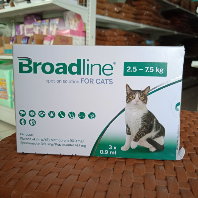 Jual Obat Kutu, Pinjal, Scabies dan Cacing Kucing Broadline L 2,5 kg-7 ...