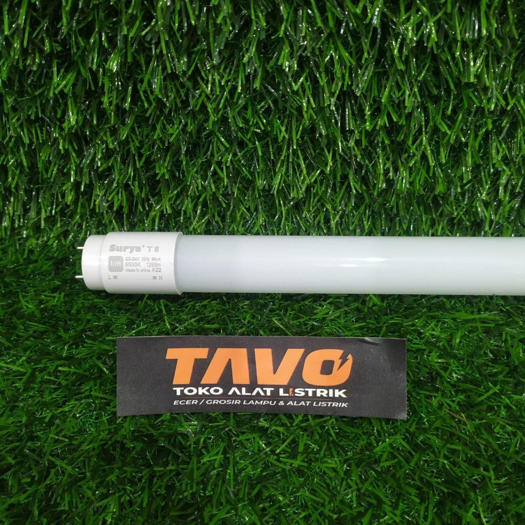 Jual Lampu TL neon led-Lampu TL Led T8 18watt -+ 120cm Putih SURYA ...