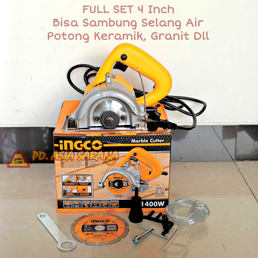 Jual Marble Cutter 4" Inch Granit INGCO MC14008 Mesin Potong Keramik ...