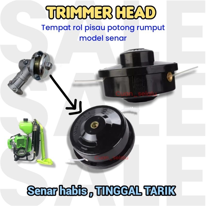 Jual Trimmer head tempat pisau senar potong rumput gendong | rol tarik ...