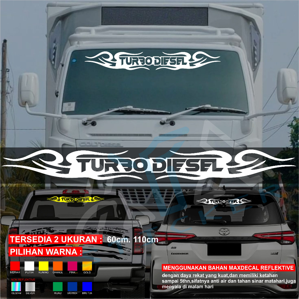 Jual STIKER TURBO DIESEL/CUTTING STICKER/KACA MOBIL,TRUCK,HILUX ...