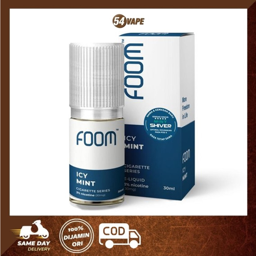 Jual Liquid FOOM Saltnic Mint Shiver Icy Mint 30ml 30mg | Shopee Indonesia