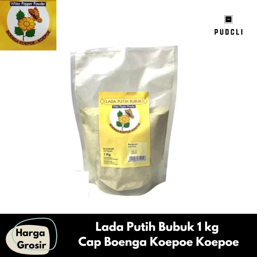 Jual LADA PUTIH BUBUK CAP BOENGA KOEPOE KOPOE (BUNGA KUPU KUPU) 1KG ...