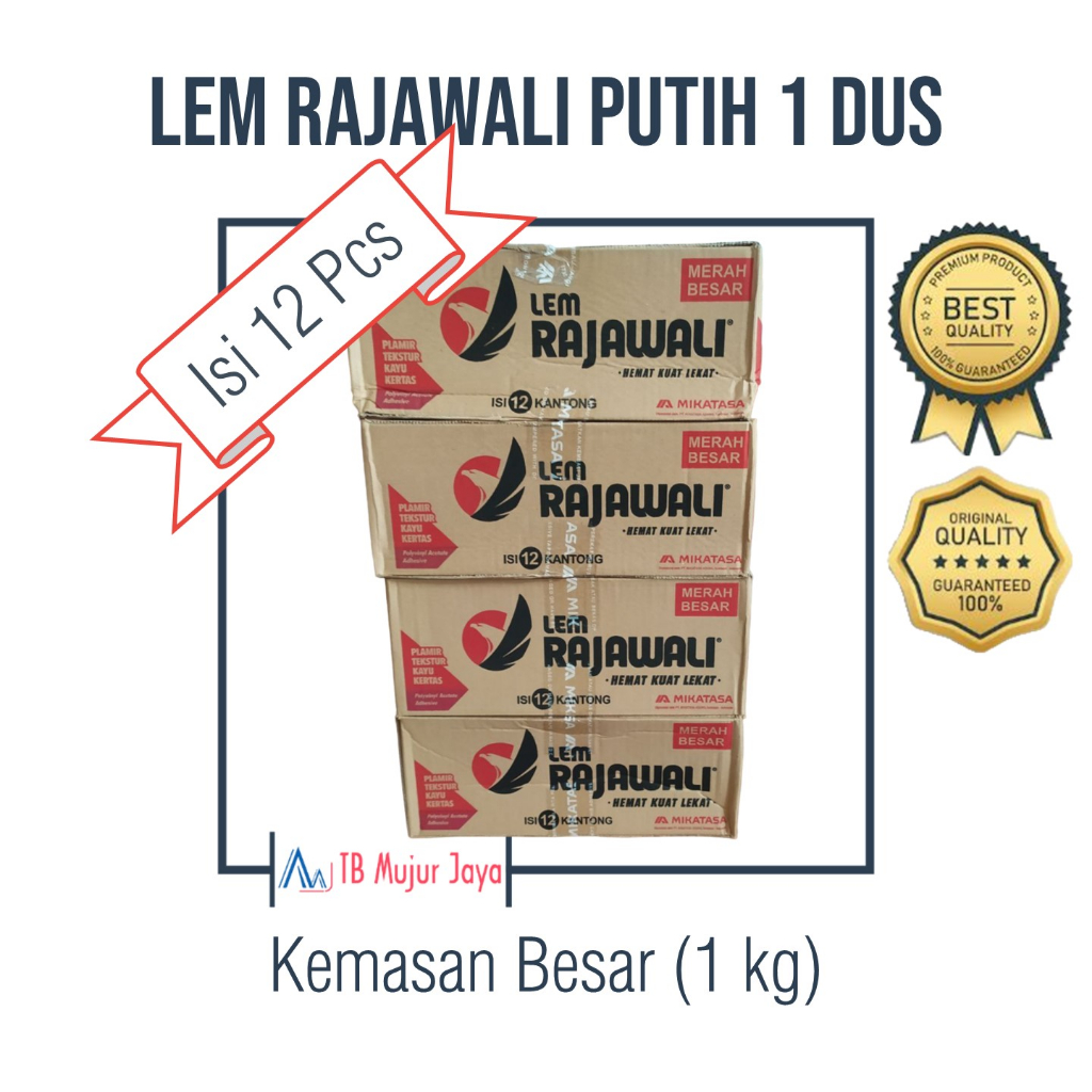 Jual 1 dus (12 pcs) Lem Kayu Putih Rajawali Lem Plamir Lem Kertas ...