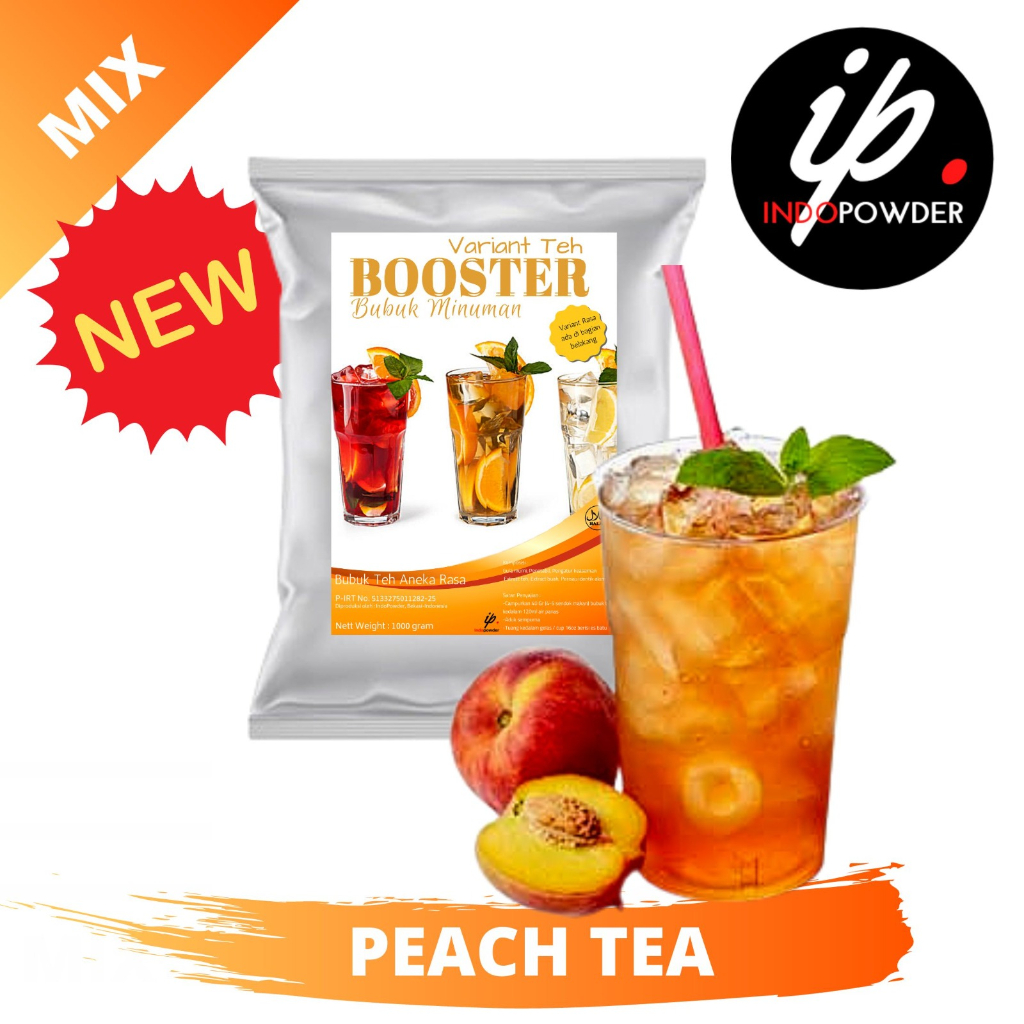 Jual BOOSTER Bubuk Minuman PEACH TEA 1Kg - Bubuk PEACH TEA 1Kg - PEACH ...