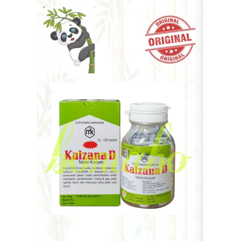 Jual KALZANA D Tablet Kunyah Botol isi 100 Tablet - Kalsium Vitamin D ...