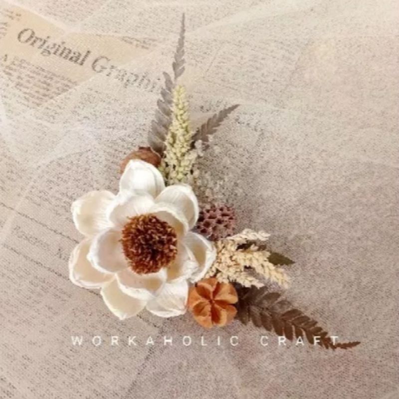 Jual [READY] Rangkaian Bunga Rustic Bunga Kering Dried Flower Bahan ...