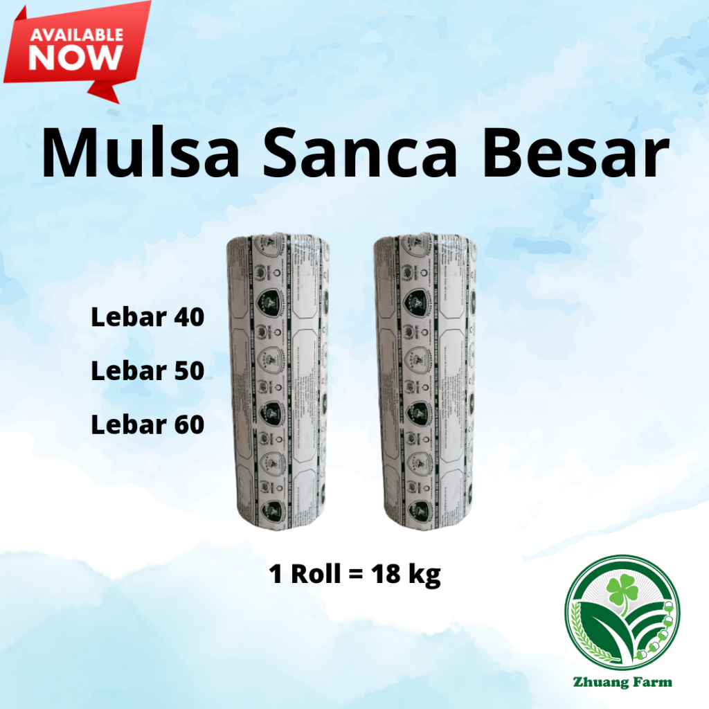 Jual MULSA / PLASTIK MULSA / MULSA HITAM PERAK 1 ROLL 18 Kg / MULSA ...