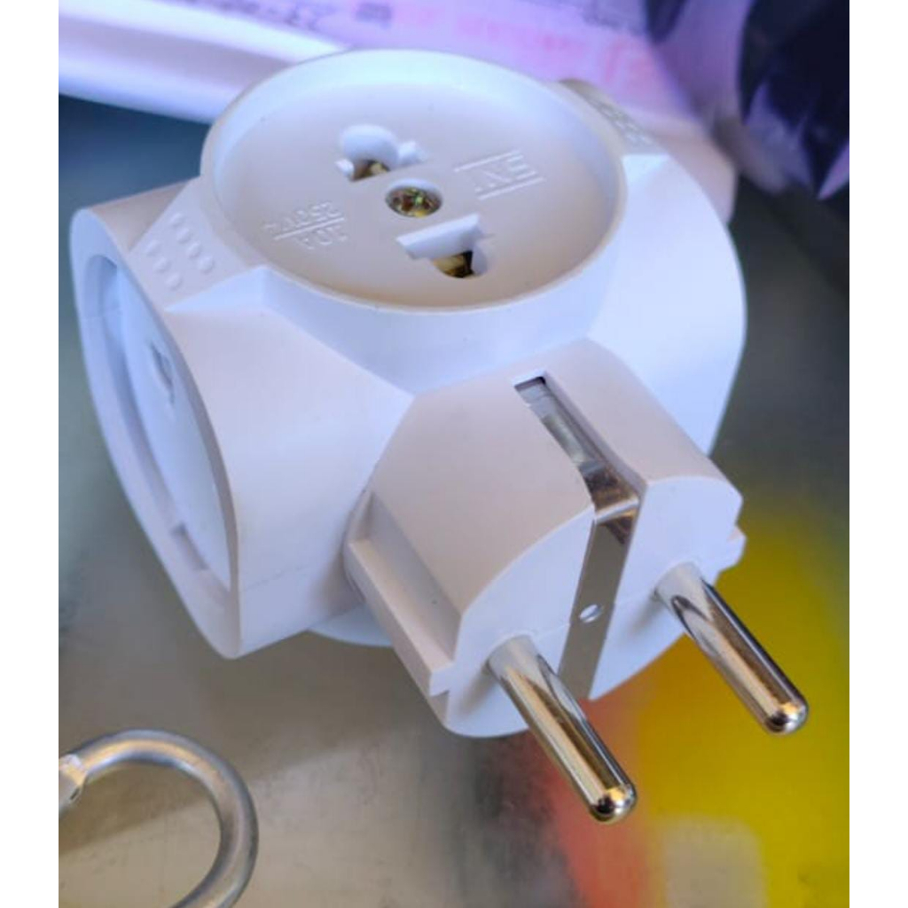 Jual Steker TEE T-Multi Arde 3 DUTRON / Steker T arde Colokan Cabang 3 ...