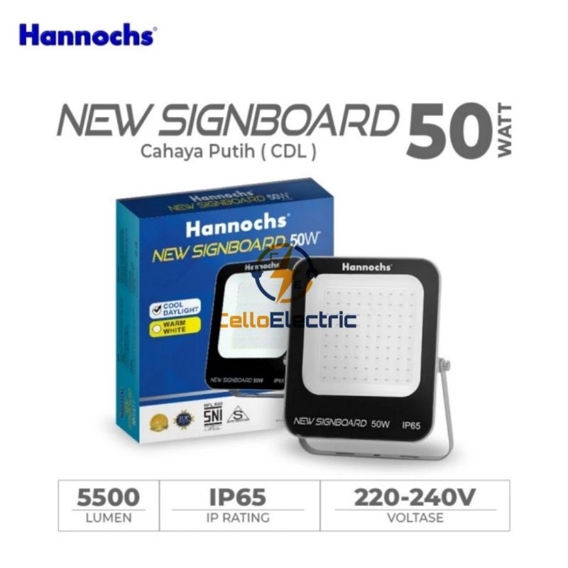Jual Lampu Sorot Hannochs New Signboard 10w 20w 30w 50w - Led Sorot ...