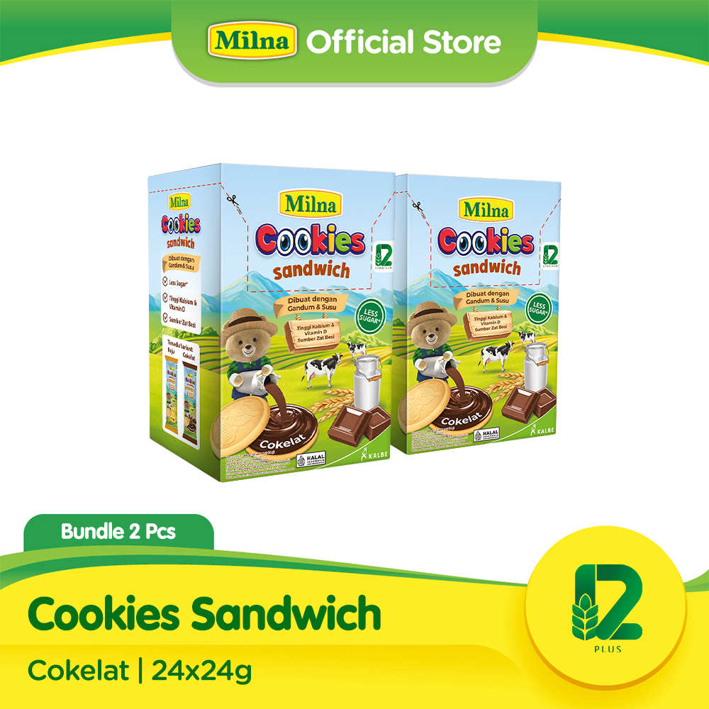 Jual TWIN PACK MILNA COOKIES SANDWICH COKELAT/KEJU | Shopee Indonesia