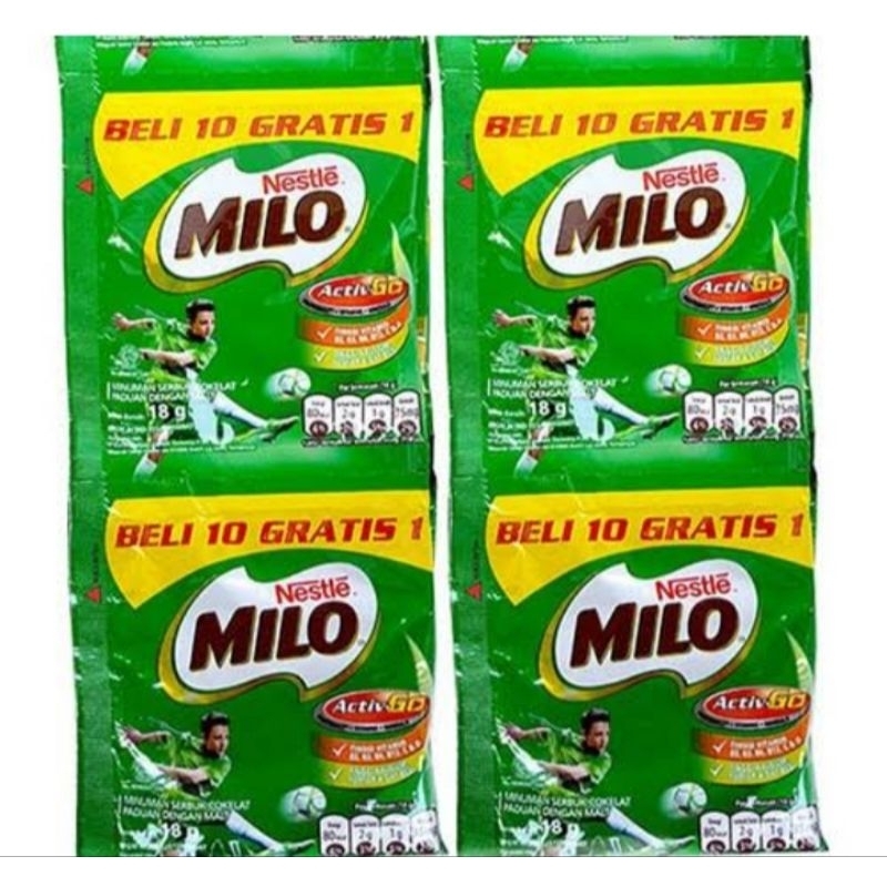 Jual Milo Sachet 1 Renteng isi 10 Free 1 | Shopee Indonesia