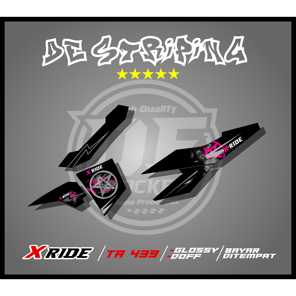 Jual Striping Stiker Variasi Motor X Ride-Striping X ride Motif Lady ...