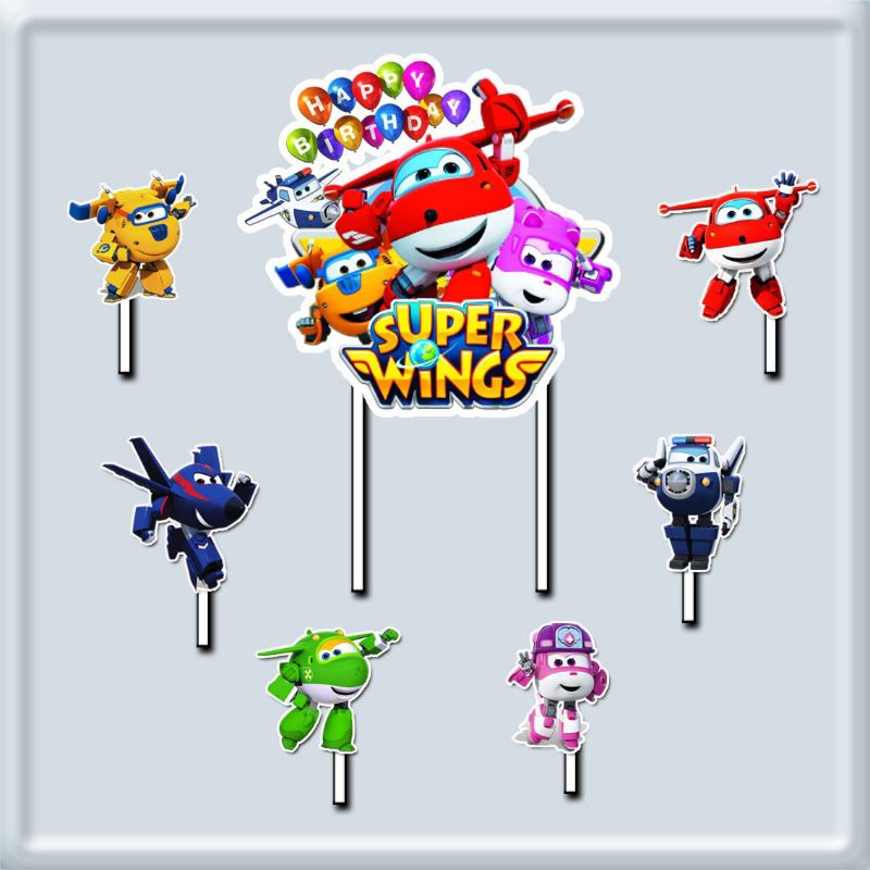 Jual Topper Cake Super Wings Happy birthday | Shopee Indonesia