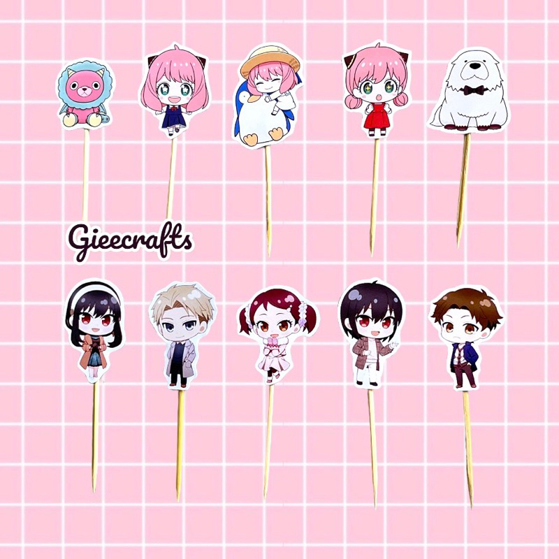 Jual TOPPER CUPCAKE ANIME / TOPPER CUPCAKE SPY X FAMILY / TOPPER ...