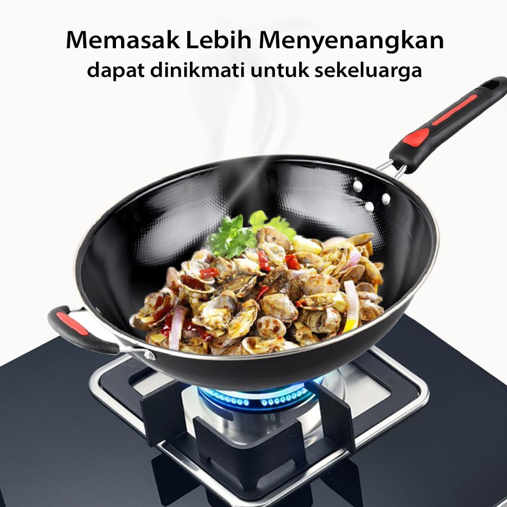 Jual Wajan anti lengket wajan Enamel 32cm Anti Lengket wajan enamel ...