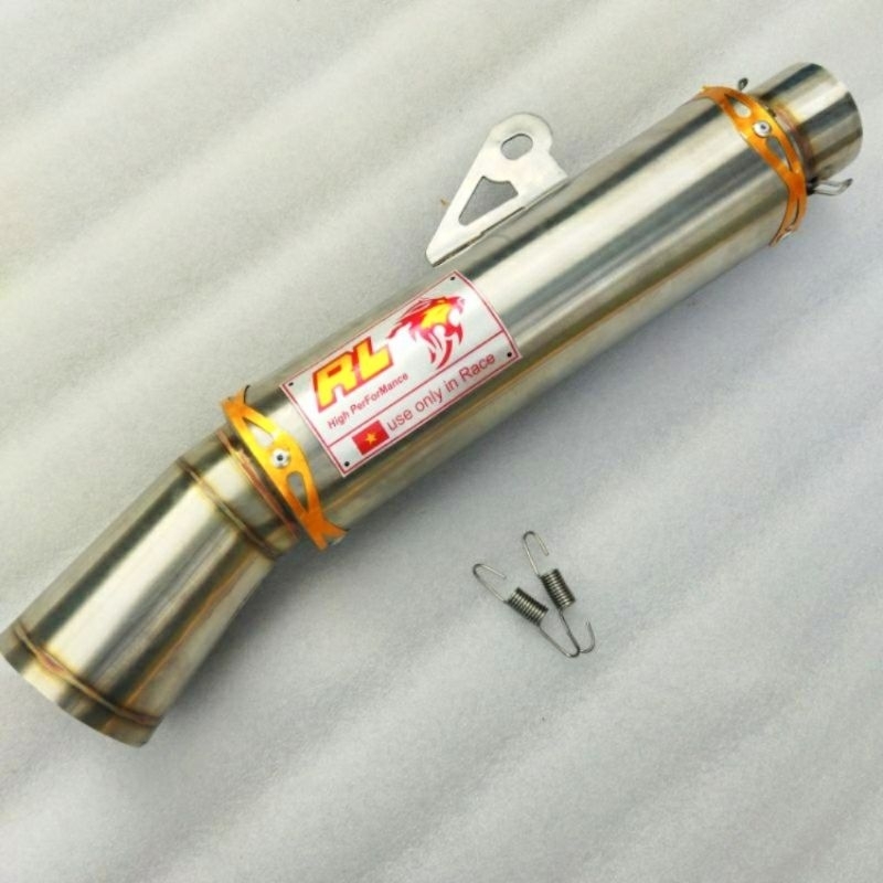 Jual Red leo exhaust muffler only tipe bulat big cork 51mm for manifold ...