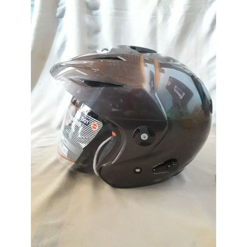 Jual HELM INK CX 25 SOLID GUNMETAL FREE LUBANG KUNCI ORIGINAL PRODUK ...