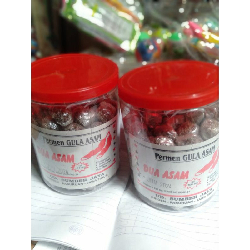 Jual permen gula asam isi 100 pcs setoples | Shopee Indonesia