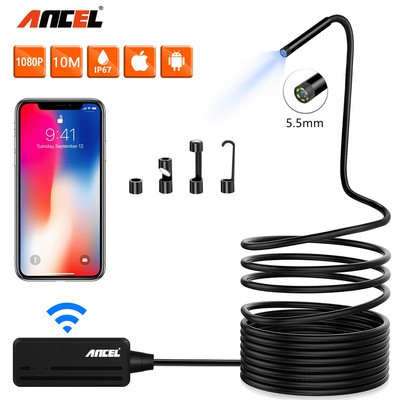 Jual ANCEL WIFI 5M Endoscope Camera 5.5mm HD 6500K Waterproof Semi ...