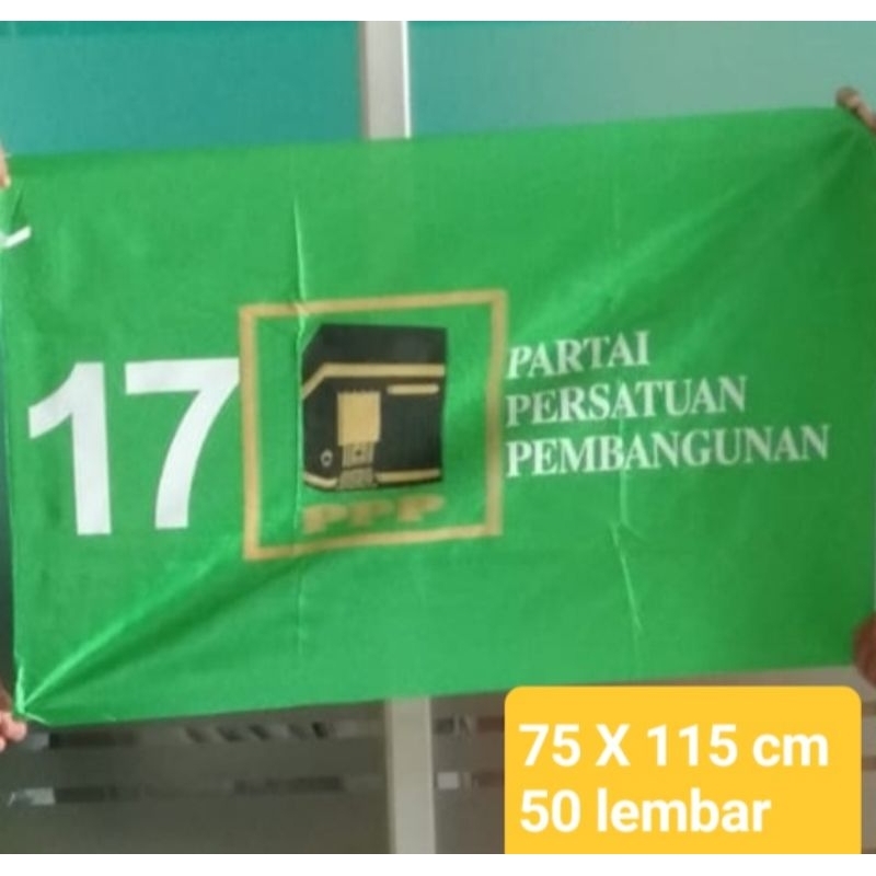 Jual bendera partai PPP / bendera P3 75 x 115 cm | Shopee Indonesia