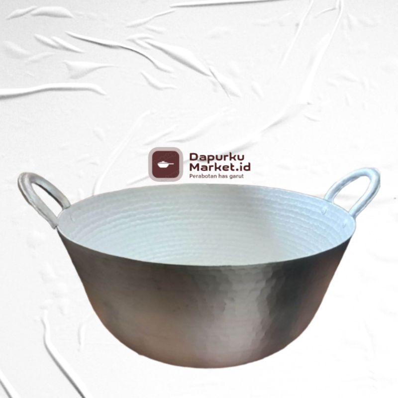 Jual Panci penggorengan lebar 40cm |Wajan jumbo alumunium |kapasitas 8L ...