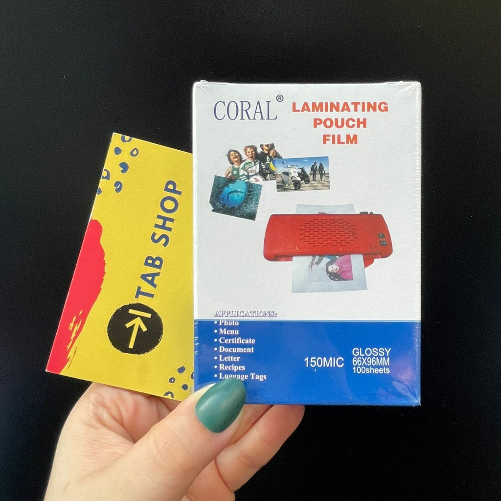 Jual TAB SHOP - CORAL LAMINATING POUCH FILM KTP 150 MIC 100 SHEETS ...