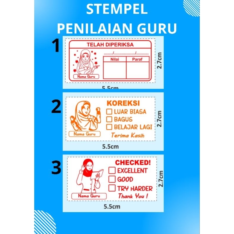 Jual STEMPEL NILAI GURU CUSTOM | Shopee Indonesia