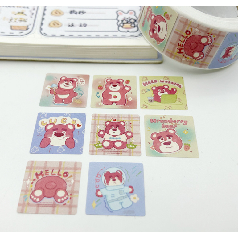 Jual Stiker Roll Label Lucu Isi 500 Lembar Motif Cartoon Untuk Tempel ...