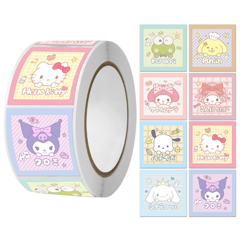 Jual Stiker Roll Label Lucu Isi 500 Lembar Motif Cartoon Untuk Tempel ...