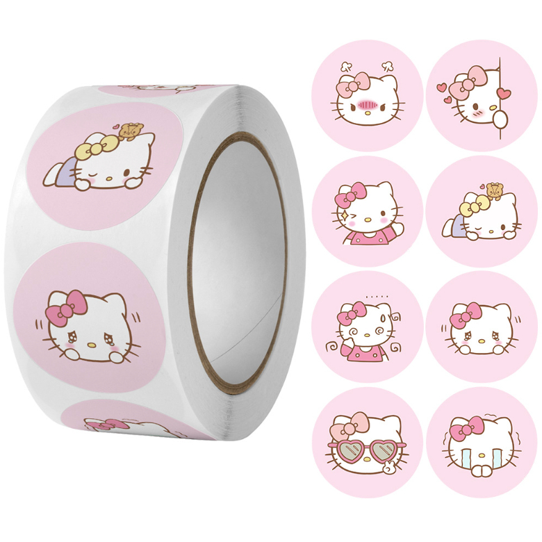 Jual Stiker Roll Label Lucu Isi 500 Lembar Motif Cartoon Untuk Tempel ...