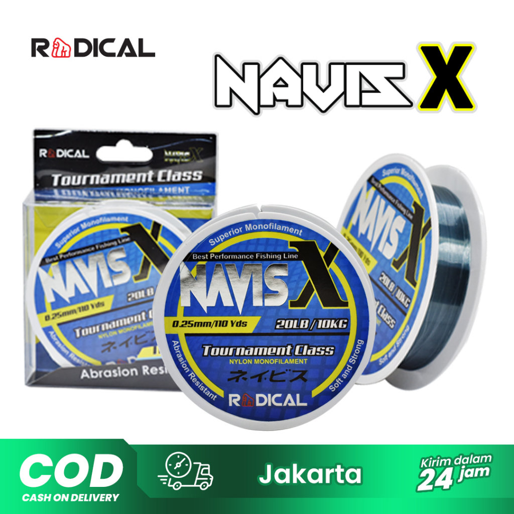 Jual SENAR PANCING RADICAL NAVIS X 100M NYLON MONOFILAMENT KELAS ...