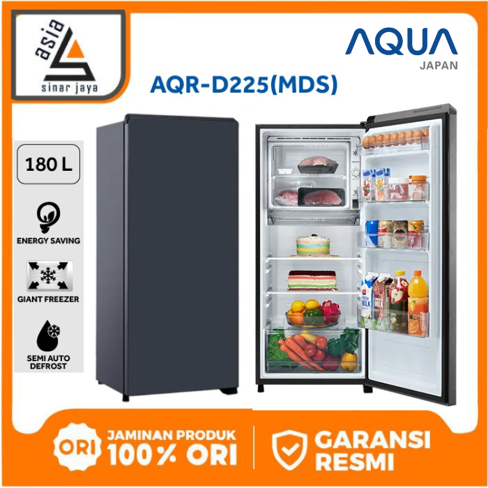Jual AQUA Elektronik AQR D225 (MDS) 1 Pintu 180 L | Semi Auto Defrost ...