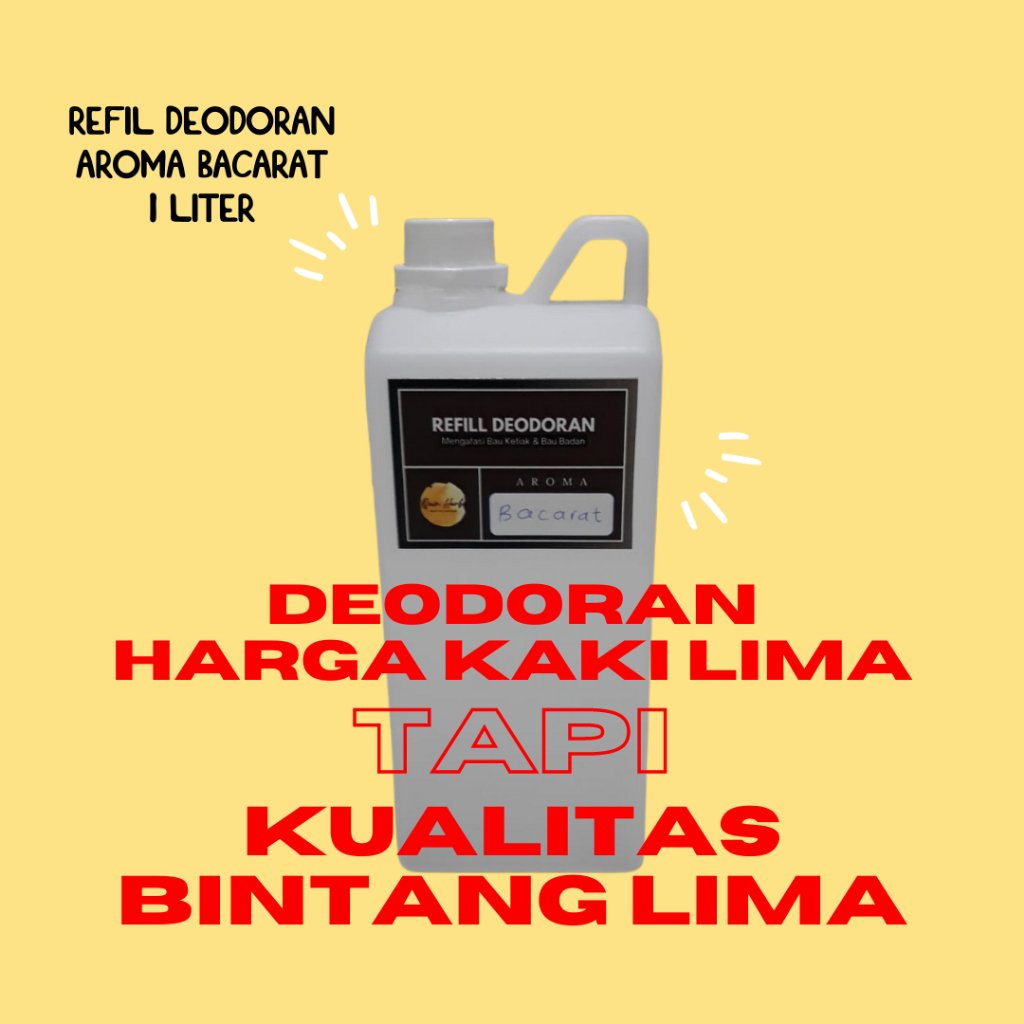 Jual KKA - 1 ( SATU ) LITER DEODORAN WANGI BACARAT HARGA KAKI LIMA ...