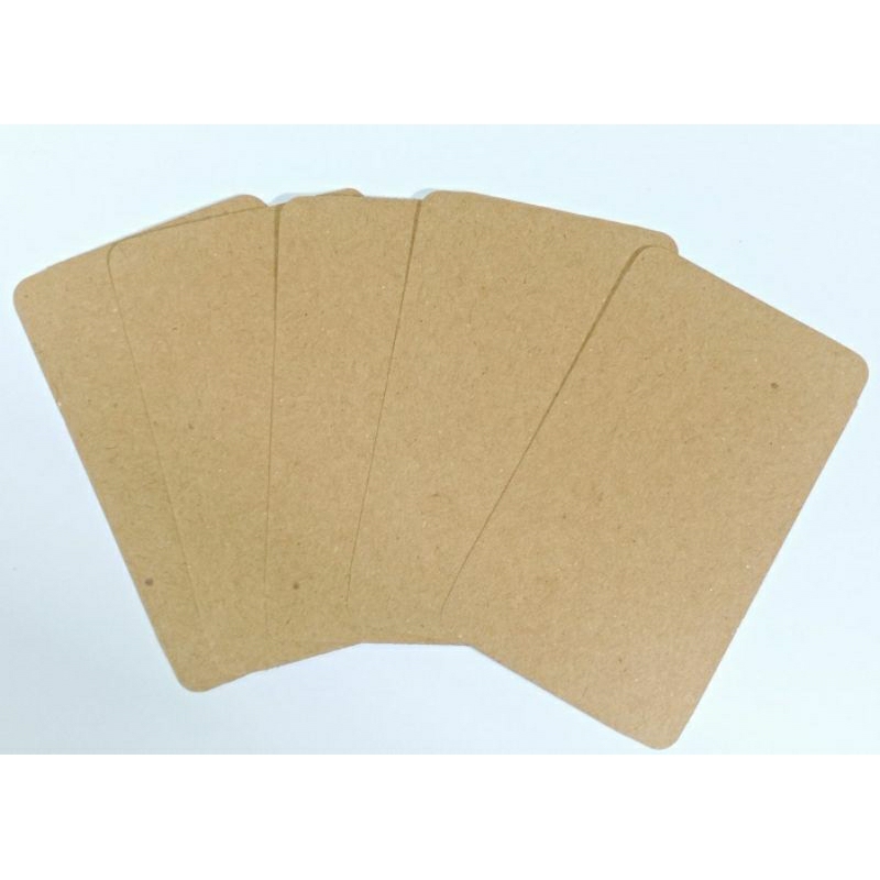 Jual Flash card COKLAT polos 100 lembar/blank card paper/kartu ucapan ...