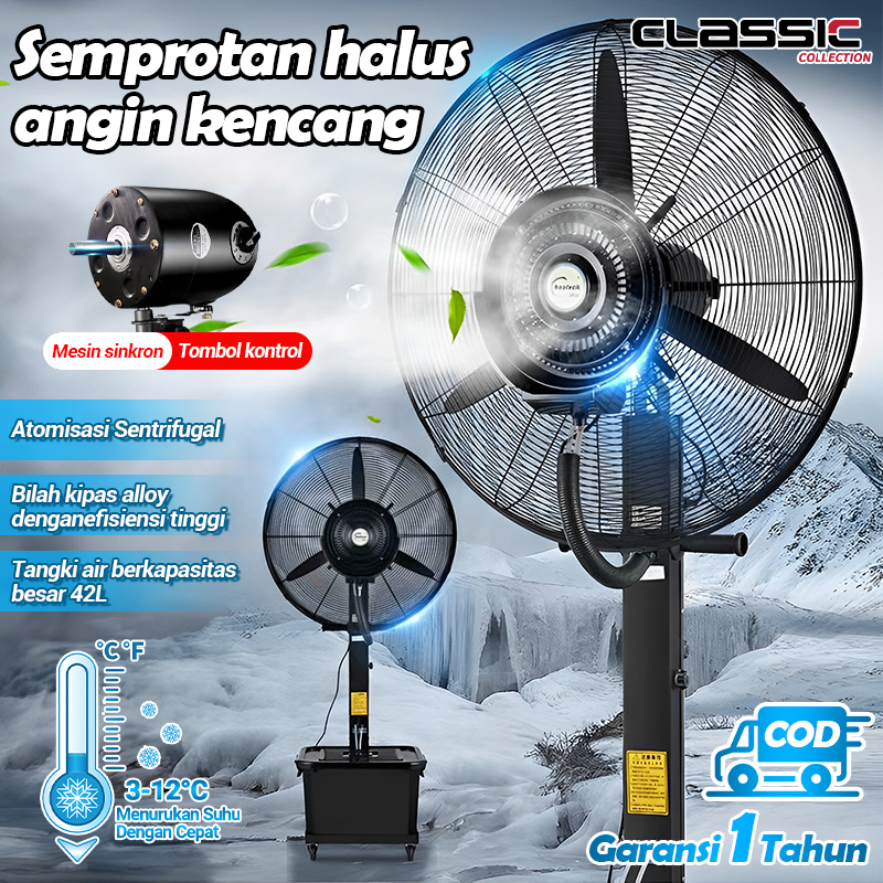 Jual 23/26/30 inch Kipas Mist Kipas Angin Semprot Embun 45Ltr Misty Fan ...