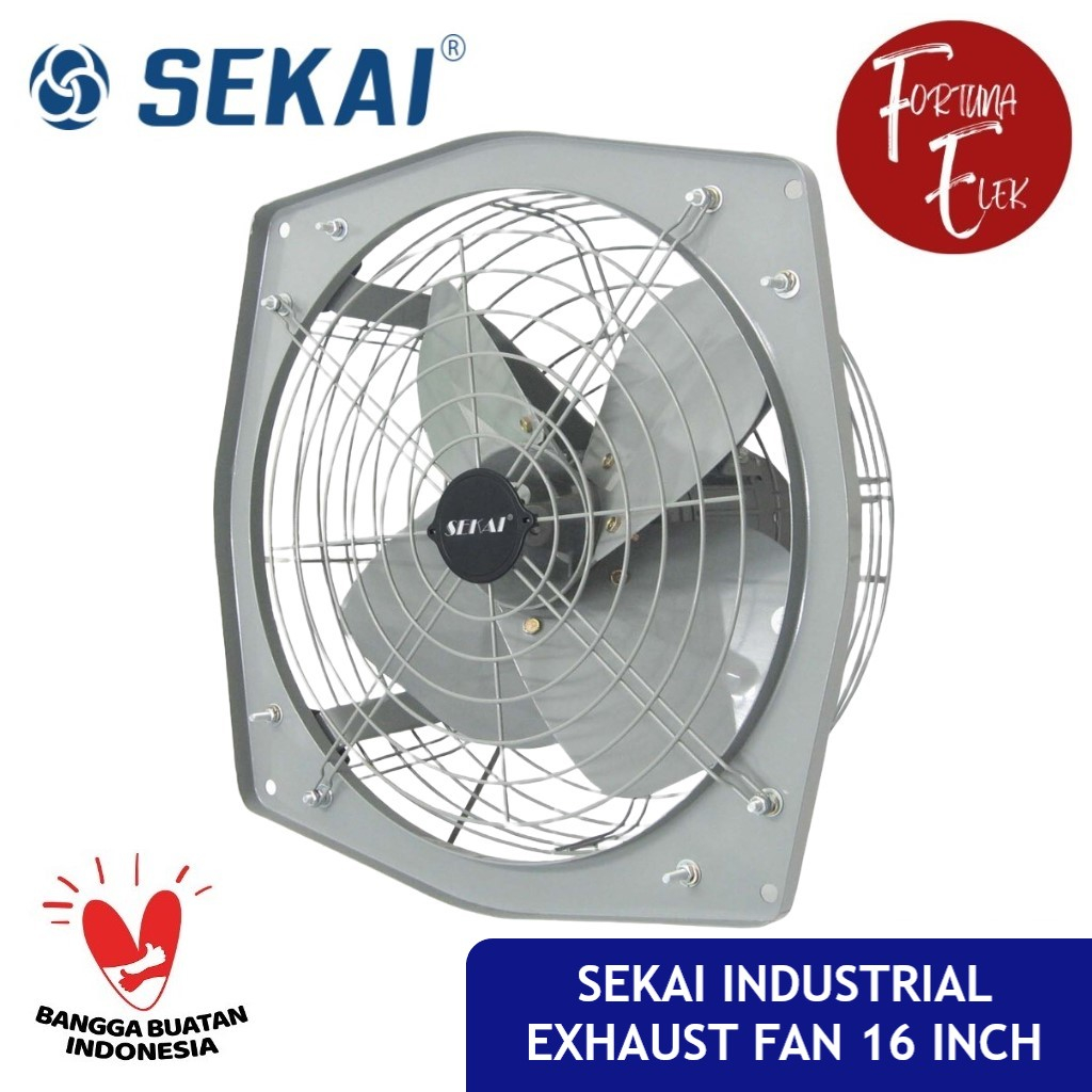 Jual SEKAI Industrial Metal Exhaust Fan 16 Inch IME 1671 Kipas Hexos ...