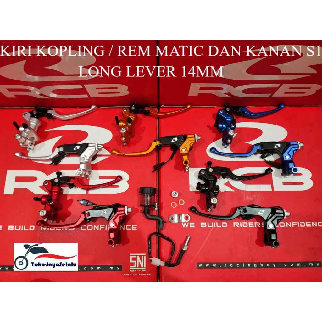 Jual Master Rem RCB Radial S1 14mm long lever dan Kiri Kopling S1 14mm ORIGINAL | Shopee Indonesia